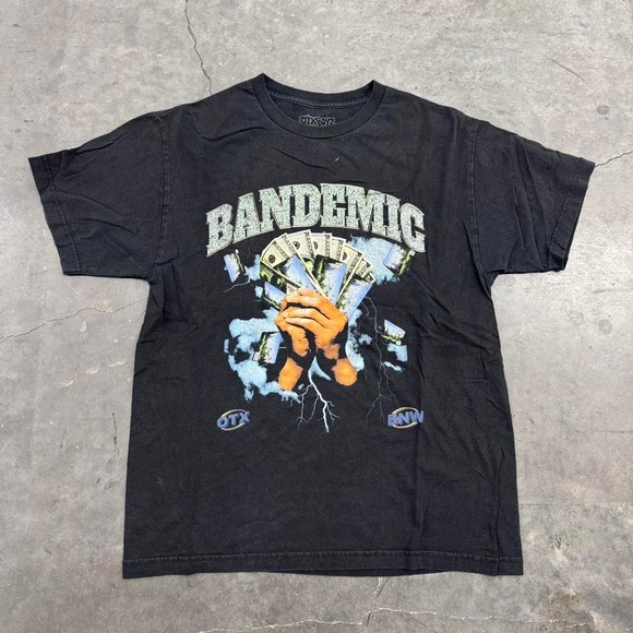 Shirts | Black Distreased Otxboyz Bandemic Tee | Poshmark